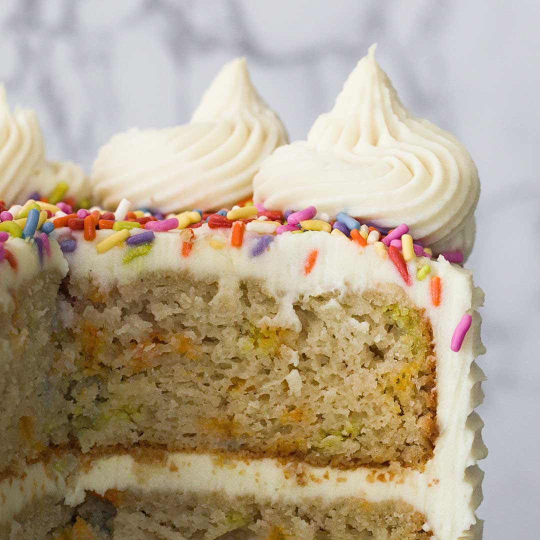 BEST Gluten-Free Funfetti Birthday Cake | Naturally Sweetened