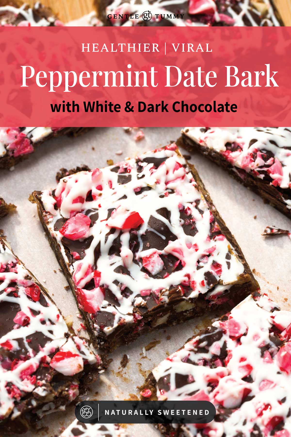 Peppermint Chocolate Date Bark with Almond Butter