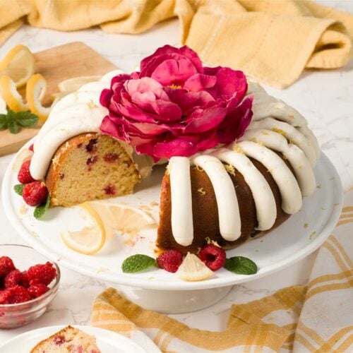 EASY Gluten-Free Nothing Bundt Cake Lemon Raspberry