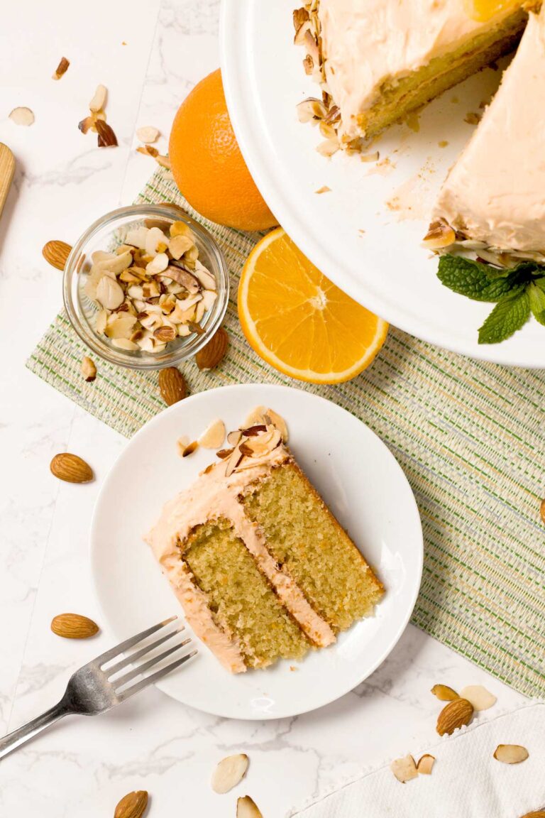 Easy Almond Orange Cake with Cream Cheese Frosting GF