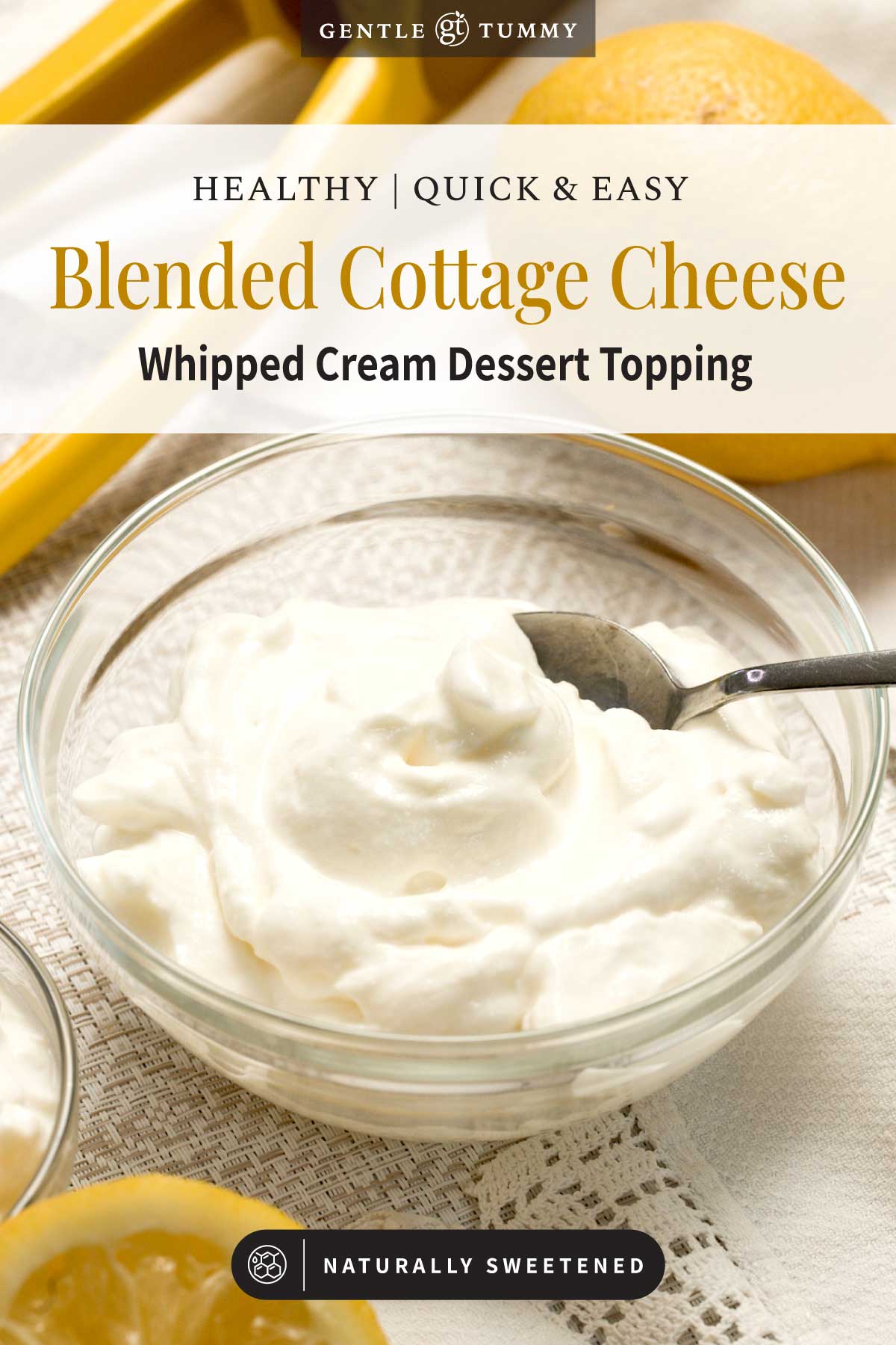Best Blended Cottage Cheese Whipped Cream Dessert Recipe