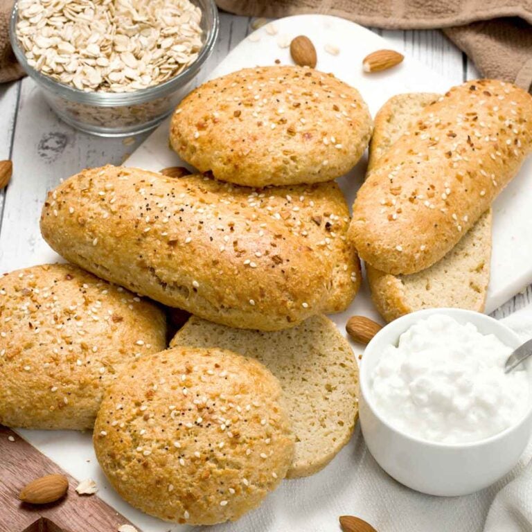 Oat Cottage Cheese Bread Sandwich Bun Gluten-Free