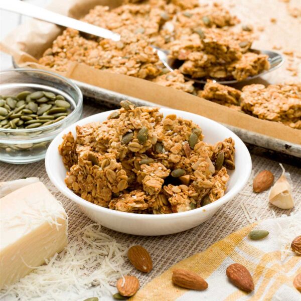 Savory Granola Crunchy Italian Parmesan Cheese Snack