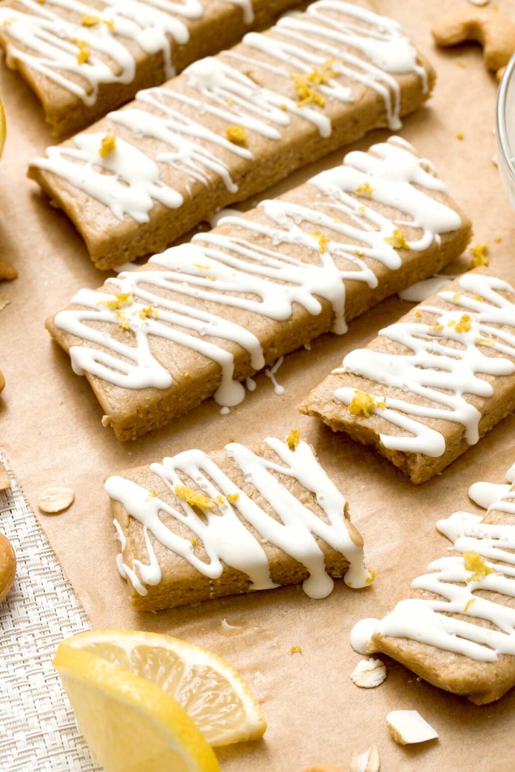 Fresh Lemon Protein Bars (No-Bake Workout Snack)
