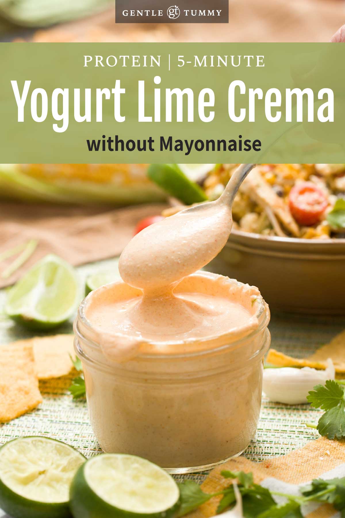 Greek Yogurt Lime Crema for Tacos