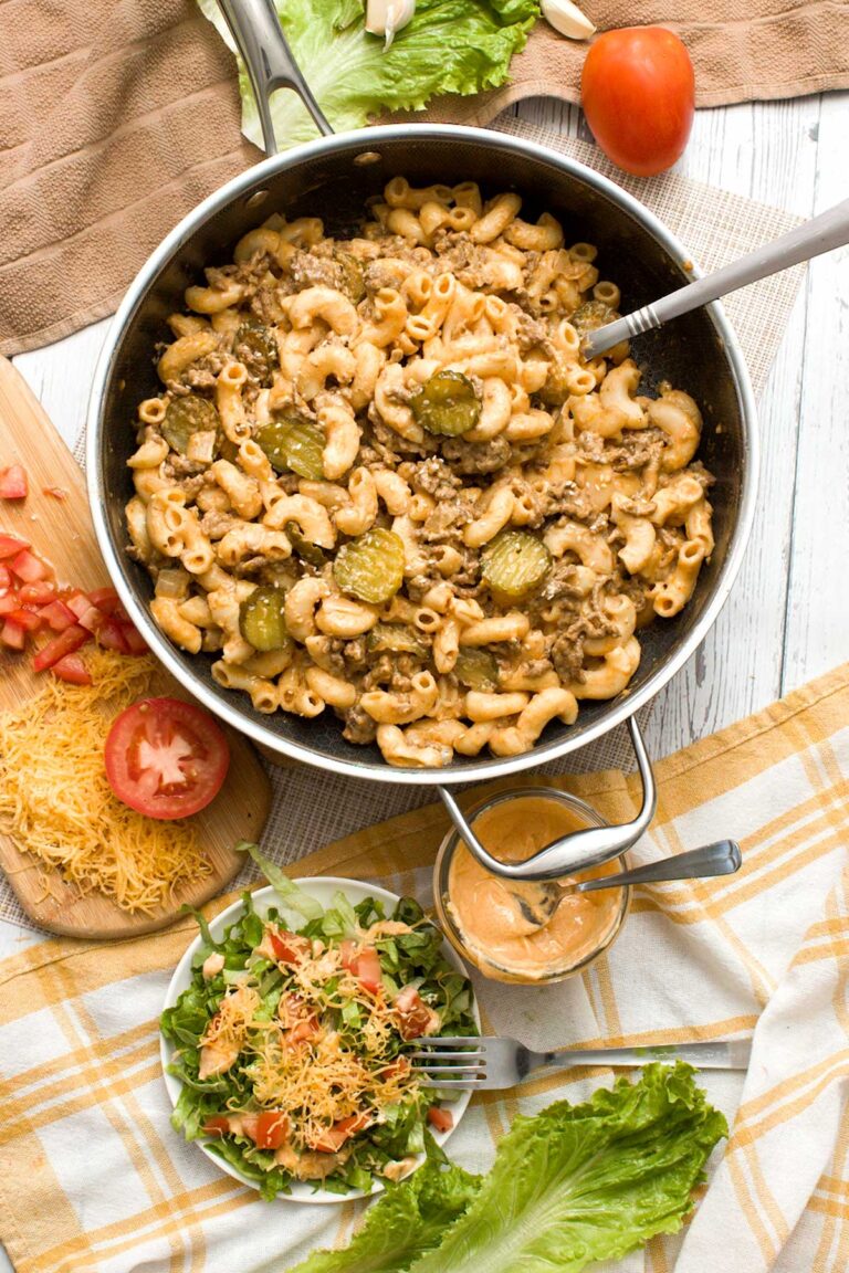 Big Mac Pasta (High Protein with Greek Yogurt Sauce)